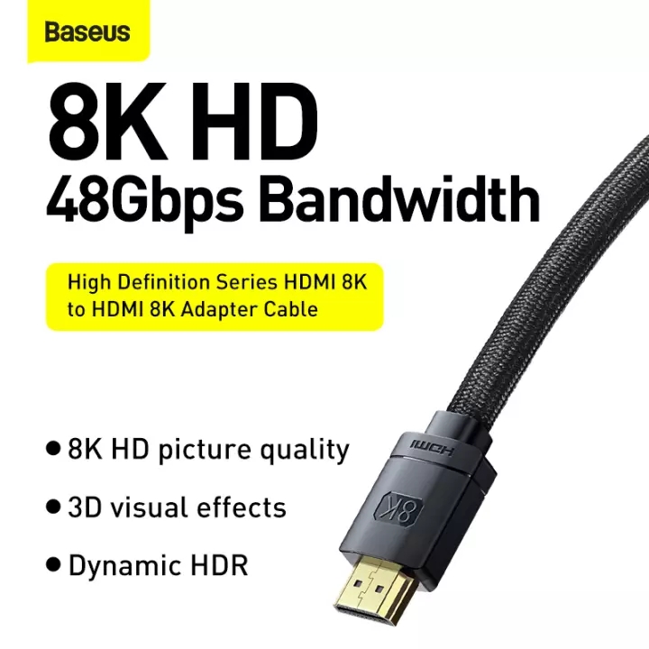 Baseus High Definition HDMI 8K to HDMI 8K Cable 2.1
