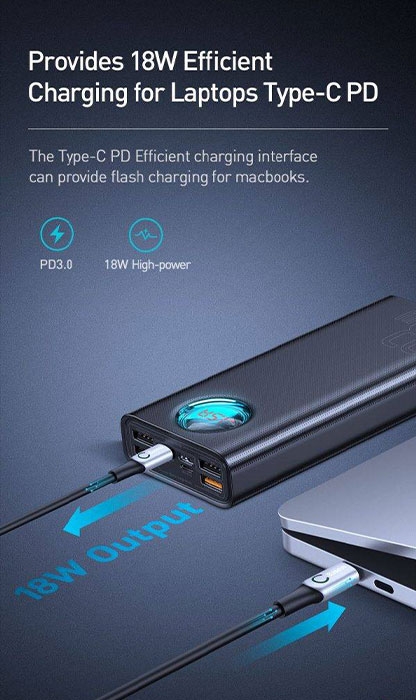 Baseus Amblight 30000mAh Power Bank 65W | Baseus Pakistan